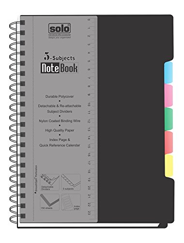 Solo NB- 557 Note Book 150 Sheets (300 Pages, Square) B5 - Black ...