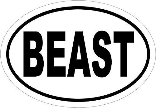 Amazon.com: ION Graphics Beast Decal - Black and White Beast Vinyl ...