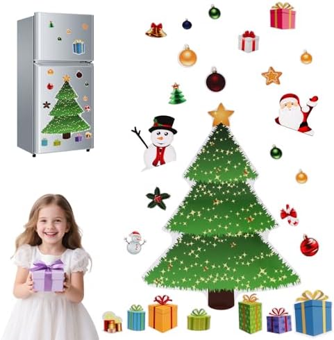 Amazon.com: Christmas Tree Fridge Magnets Set，Magnetic Christmas ...
