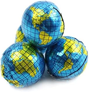 Amazon.com : (All City Candy) Foiled Solid Milk Chocolate World Globes ...