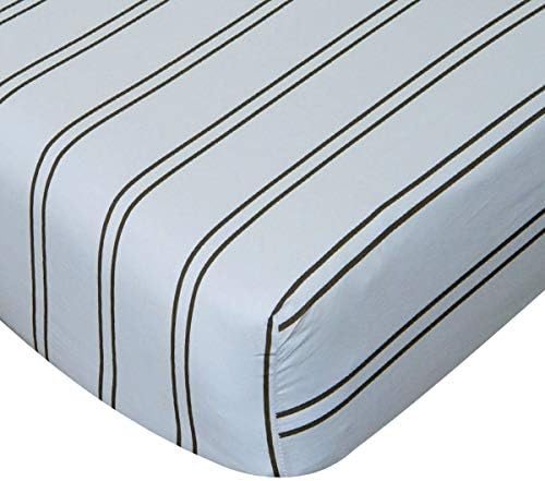 Amazon.com : Go Mama Go Designs Crib Sheet, Blue Stripe : Baby