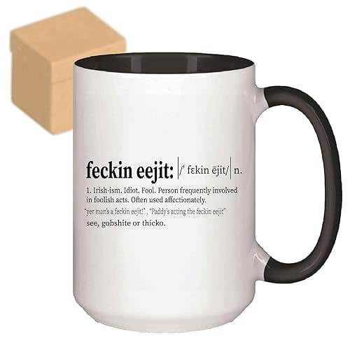 Amazon.com: Novelty Gift Eejit Irish Word Definition Gift For Son 11oz ...