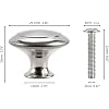 Librao 20Pcs Cabinet Knobs Round Mushroom Shape Pull Handle Stainless ...