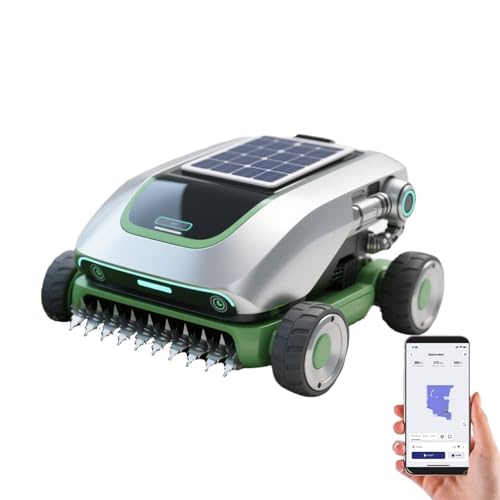 Solar-Powered Robot Lawn Mower NO Wire - 0.9 Acre Coverage, RTK+4-Eye ...