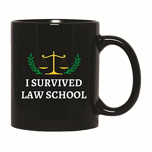 Amazon.com: Lawyer Gift for I Survived Law School Coffee Attorney Law ...