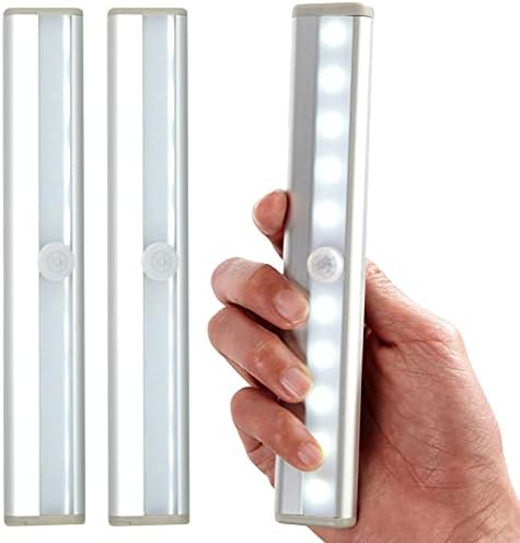 DYANATIC 7.5 INCH 3-Pack Motion Sensor LED Strip Lights – AAA Battery ...