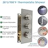 HOMEDEC Brushed Nickel 2 Way Shower Diverter Valve, Brass Dual Functions Thermostatic Shower ...