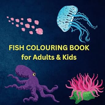 Fish Colouring Book: Simple Bold Fun and Easy fish colouring book for ...