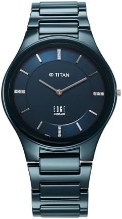 Titan Edge Ceramic Analog Black Dial Men's Watch NM1696NC01/NN1696NC01 ...
