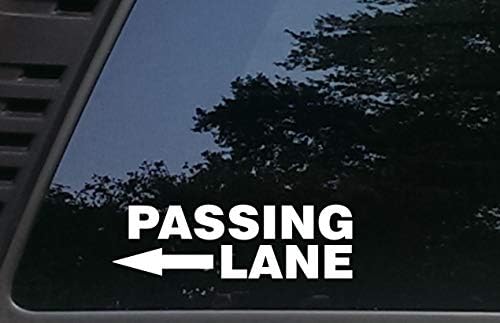 Amazon.com: Passing Lane - 8 1/8" x 2 1/2" die Cut Vinyl Decal for ...
