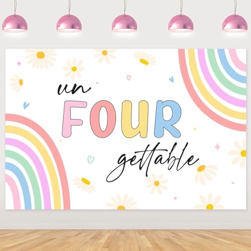 Amazon.com : kreat4joy Unforgettable 4th Birthday Girl Decorations ...