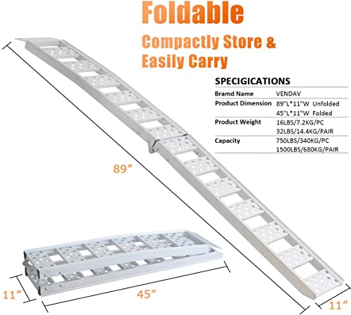 Snapklik.com : VENDAV Motorcycle Ramp For Pickup Trucks Loading Ramp ...