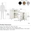 Amazon.com: REALROOMS Basin Hobby and Craft Desk with Storage, White ...