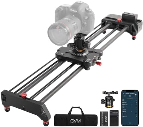 Kamera Slider Motorisiert, 80cm Video Slider mit APP Steuerung ...