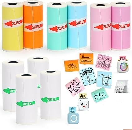 PRIMExs Non Sticky Thermal Paper Rolls for Mini Printer, 57 x 25mm, 9 ...