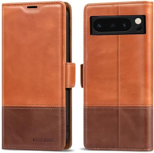 Amazon.com: KEZiHOME for Google Pixel 8 Pro Case, Genuine Leather Wallet Case [RFID Blocking ...