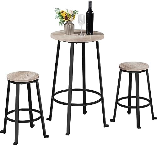 Yaheetech 3 Piece Dining Table Set Kitchen Table & Chair Sets for 2 ...