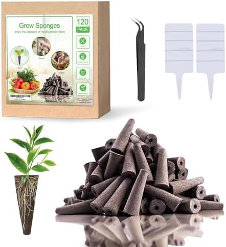Amazon.com: Qunclay 400 Pcs Grow Sponges Bulk Seed Starter Pods ...