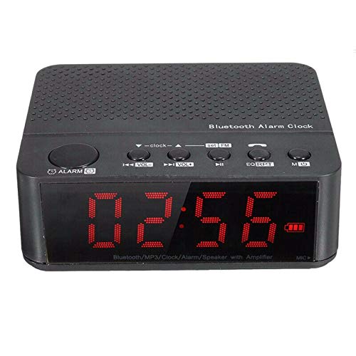WHIZZO Bluetooth Digital LED Display Alarm Clock Speaker Amplifier FM ...