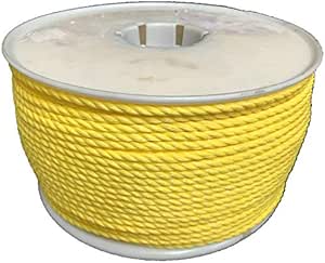 1/4" x 600' Yellow Poly Rope 1/4 x 600 Polypropylene 3 strand twisted ...