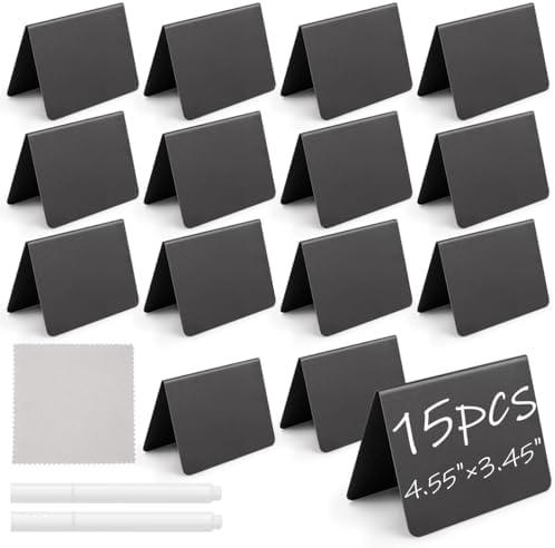 Amazon.com : JEFURE 15 Pcs 4"x3" Mini Chalkboard Signs for Food ...