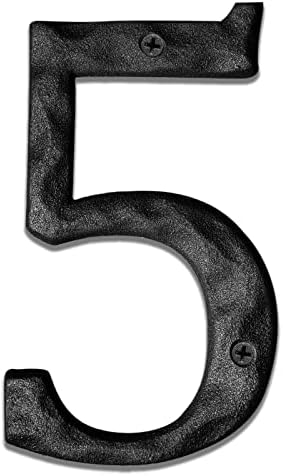 Amazon.com: 5 Inch High House Numbers-Unique Solid Hammered Style Cast ...