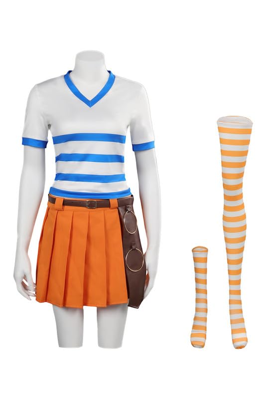 Buy Nami Cosplay Costume Movie Real-life Version Nami Top Skirt Suits ...