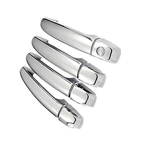 A2D Stick On Mirror Chrome Finish Car Chrome Door Handle Cover Set of 4 ...