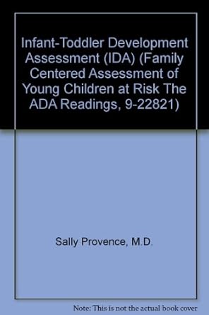 Amazon.com: Infant-Toddler Development Assessment (IDA) (Family ...