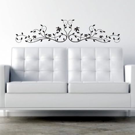 Amazon.com: Floral Swirl wall art decoraton sticker - H519K X-LARGE ...