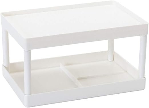Amazon.com: Hemoton Desktop Storage Rack Organizer Double-Layer ...
