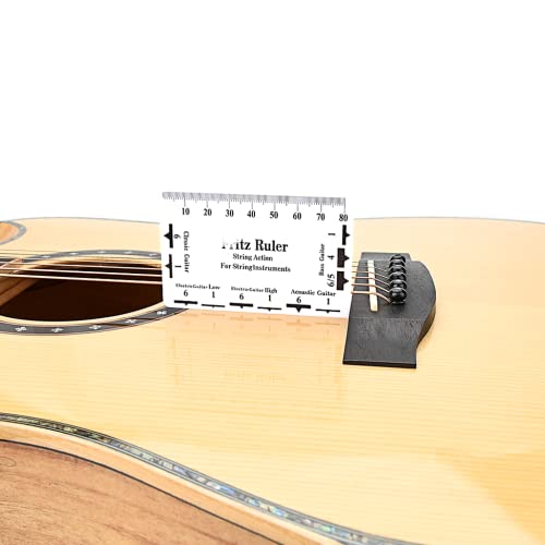Snapklik.com : Guitar String Action Gauge Ruler String Pitch Ruler Card ...