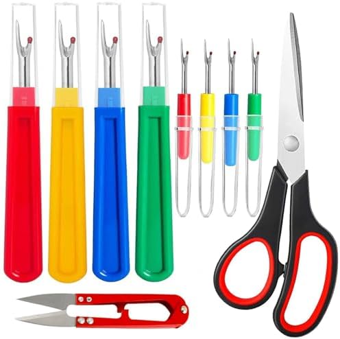 Amazon.com: Mudder 5 Pieces Colorful Seam Ripper Large Stitch Sewing ...