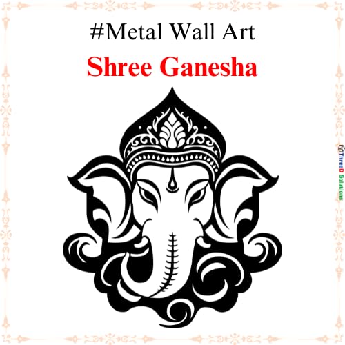 Metal Wall Art-"Shree Ganesha"| 1.2 mm thick metal sheet with matte ...