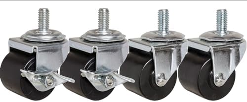 Amazon.com: 2" Caster Set of 4 | Low Profile Casters for Commercial ...