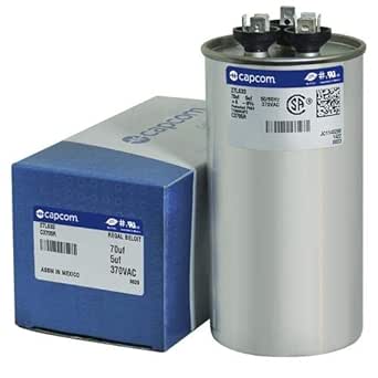 27L633 70 + 5 uf MFD 370 Volt VAC - GE Genteq Replacement Round Run ...