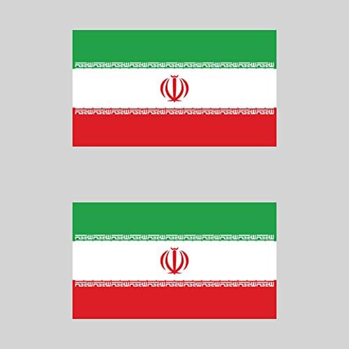 Amazon.com: Two Pack Iranian Flag Sticker FA Graphix Decal Self ...