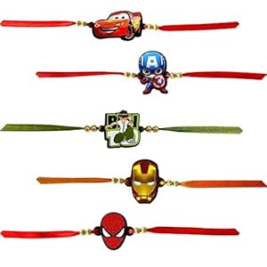 Nupur Studios MDF Super Hero Cartoon Character Rakhis, Younger Brother ...
