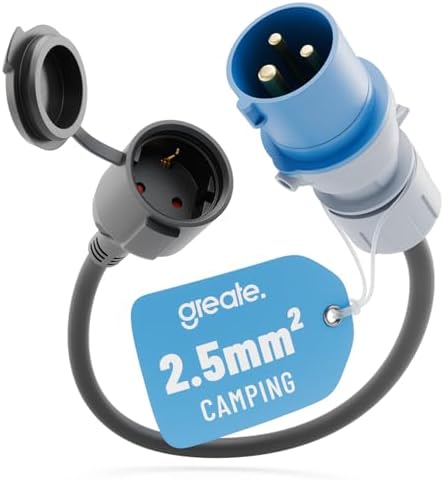 greate CEE 16A adapter with Schuko plug - adapter with CEE connector ...