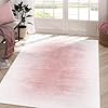 Amazon.com: Collive Pink 5x7 Area Rugs for Bedroom Girls, Contemporary ...