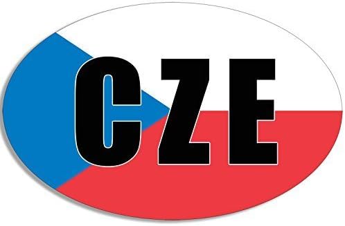 Amazon.com - Magnet Oval CZE Czech Republic Magnetic Sticker (Flags car ...