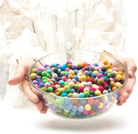 Amazon.com: Glaciart One Felt Pom Poms, Wool Balls (1000 Pieces) 1 ...