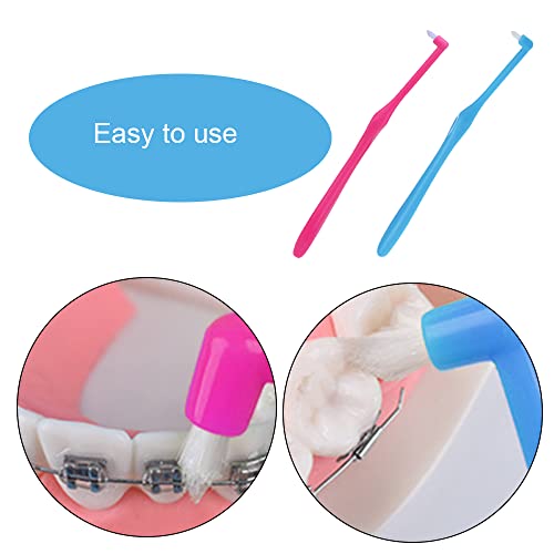 YUANHONGJIAN 2 Pcs Interspace Brushes Plastic Handle Extra Clean ...