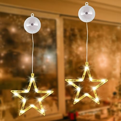 2 Stück LED Sterne Weihnachtsbeleuchtung Weihnachten Led Stern ...