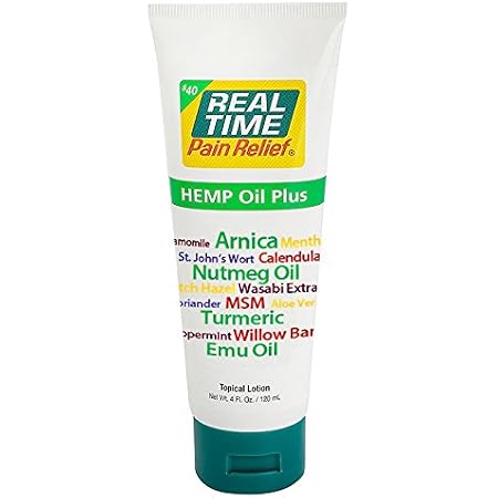 Amazon.com: Real Time Pain Relief Hemp Oil Plus, 4 Ounce Tube : Health ...