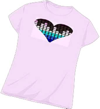 Amazon | フラッシュウエア / FLASHWEAR【音で光るTシャツ】 (ブランド：ELECTRIC T-SHIRTS) Girls ...