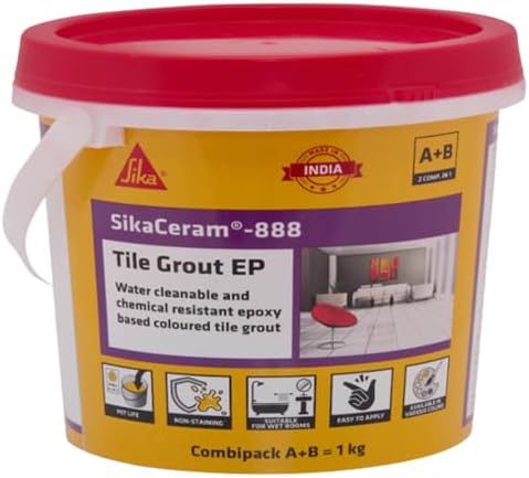 SIKA - SikaCeram 888 Tile Grout EP - Coloured tile grout and tile adhesive - Water cleanable and ...