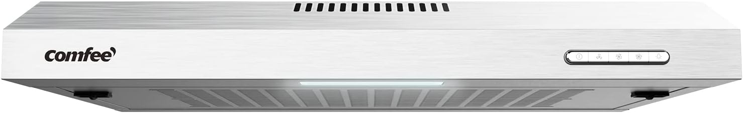 COMFEE' 60 cm Visor Cooker Hood SLIF17SS-60 LED Under Cabinet Hood Wall ...