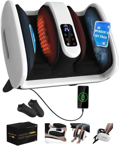 Amazon.com: SUMELL Foot Massager with Heat & Ice Therapy-FSA HSA ...