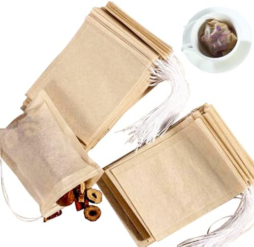 Amazon.com: 100Pcs Disposable Tea Bags for Loose Leaf Tea, 100% Natural ...